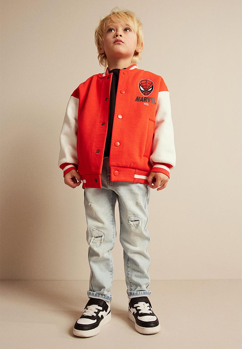 Oversized printed baseball jacket - red,multi - 1169118004 H&M Jackets ...