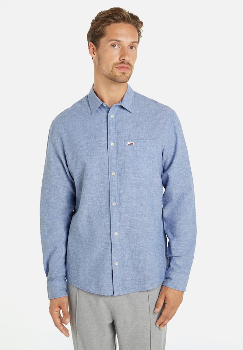 TJM Reg Linen Blend Shirt - Charmed