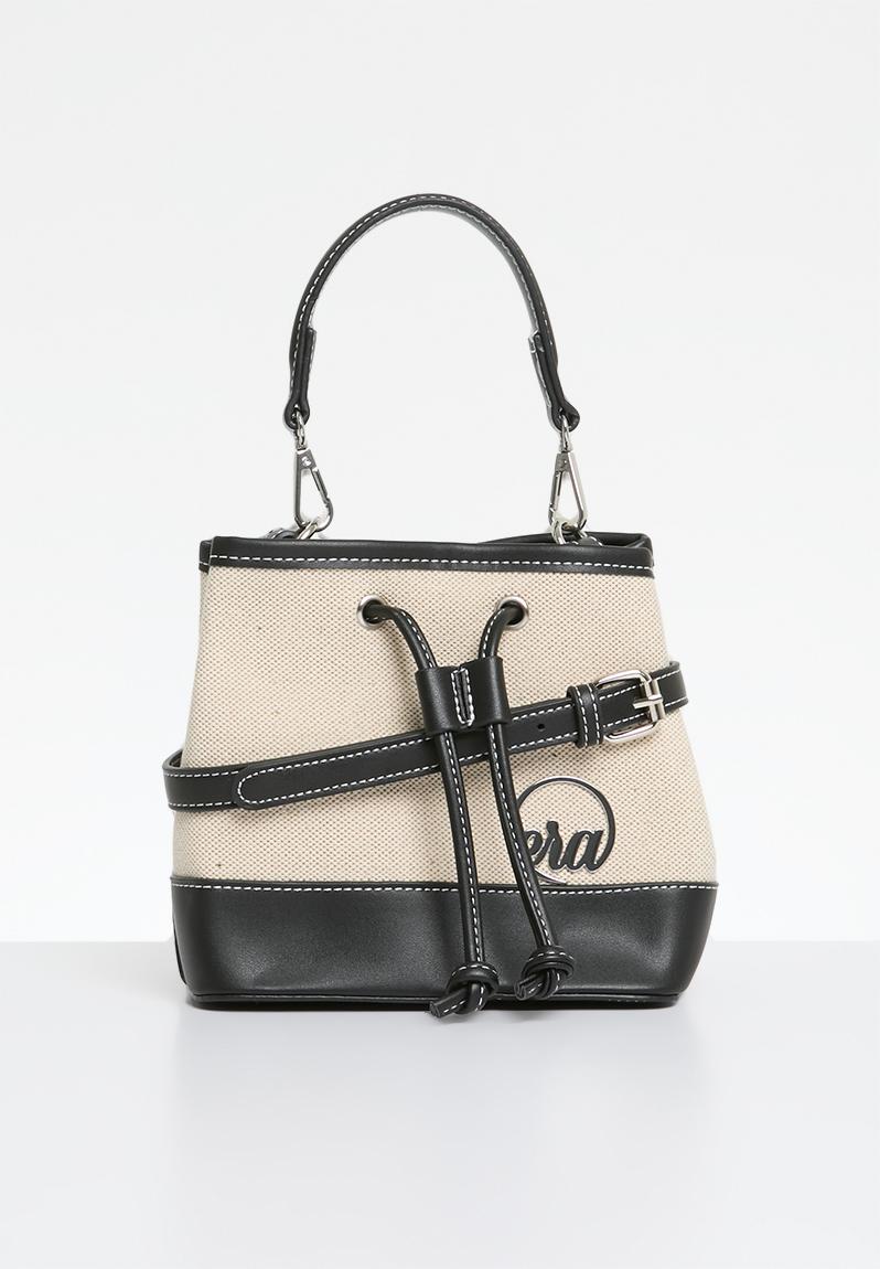 The Monroe bucket bag - black & white