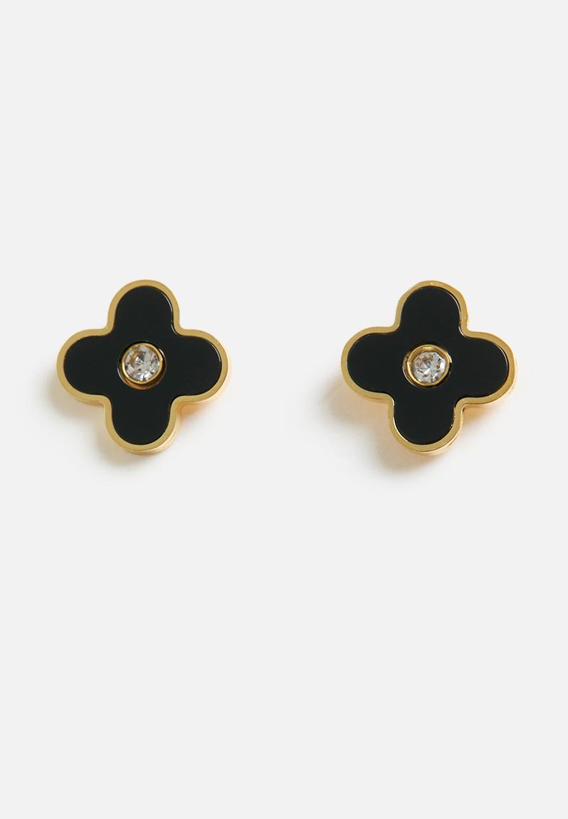Vca black stud earring - gold Zoe on Trend Jewellery | Superbalist.com