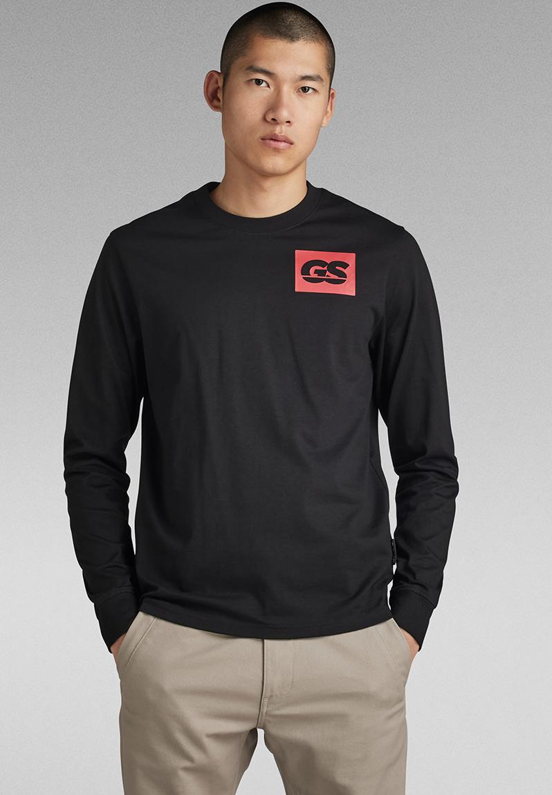 GS RAW back gr r t l\s Dry jersey o - dk black