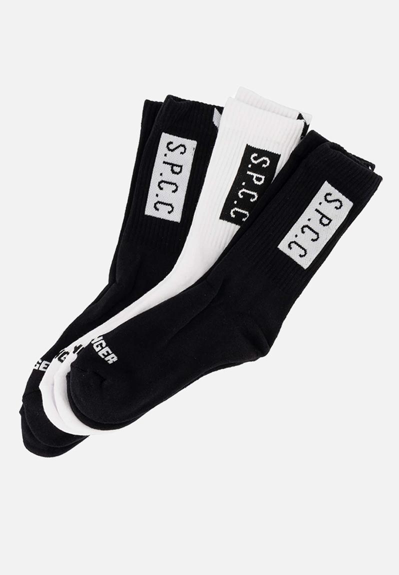 Johnson Socks (3-Pack) - Black/White