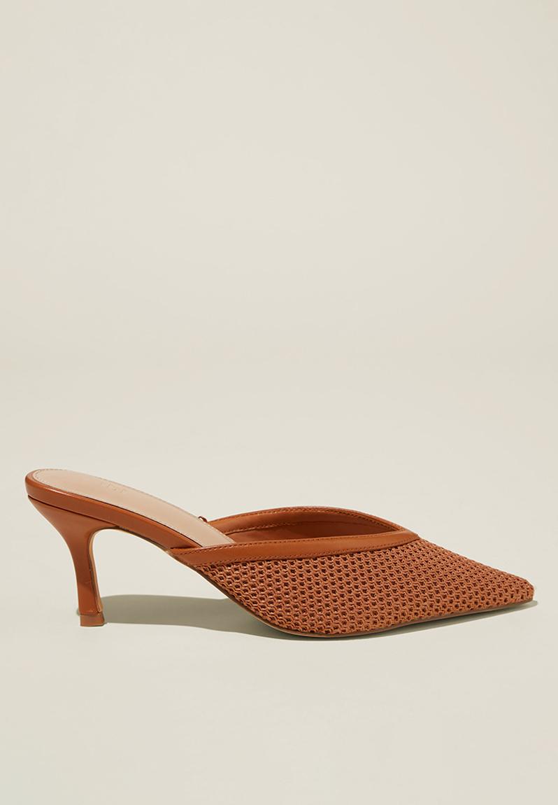 Penelope point mule - camel woven