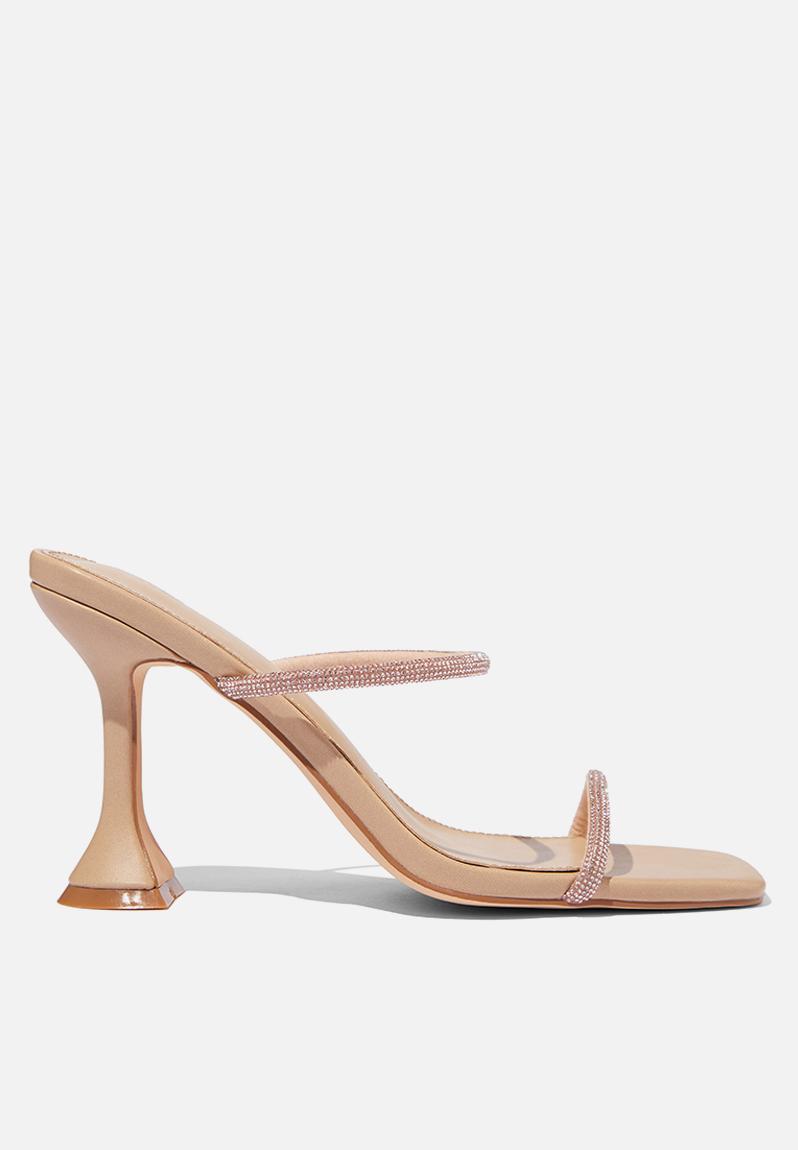 Dotti double strap mule - taupe diamante