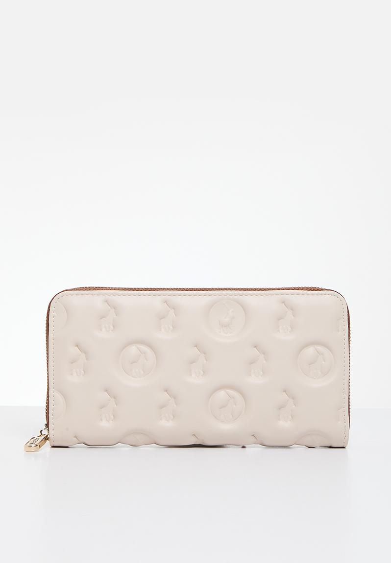 Luna zip around purse - ecru