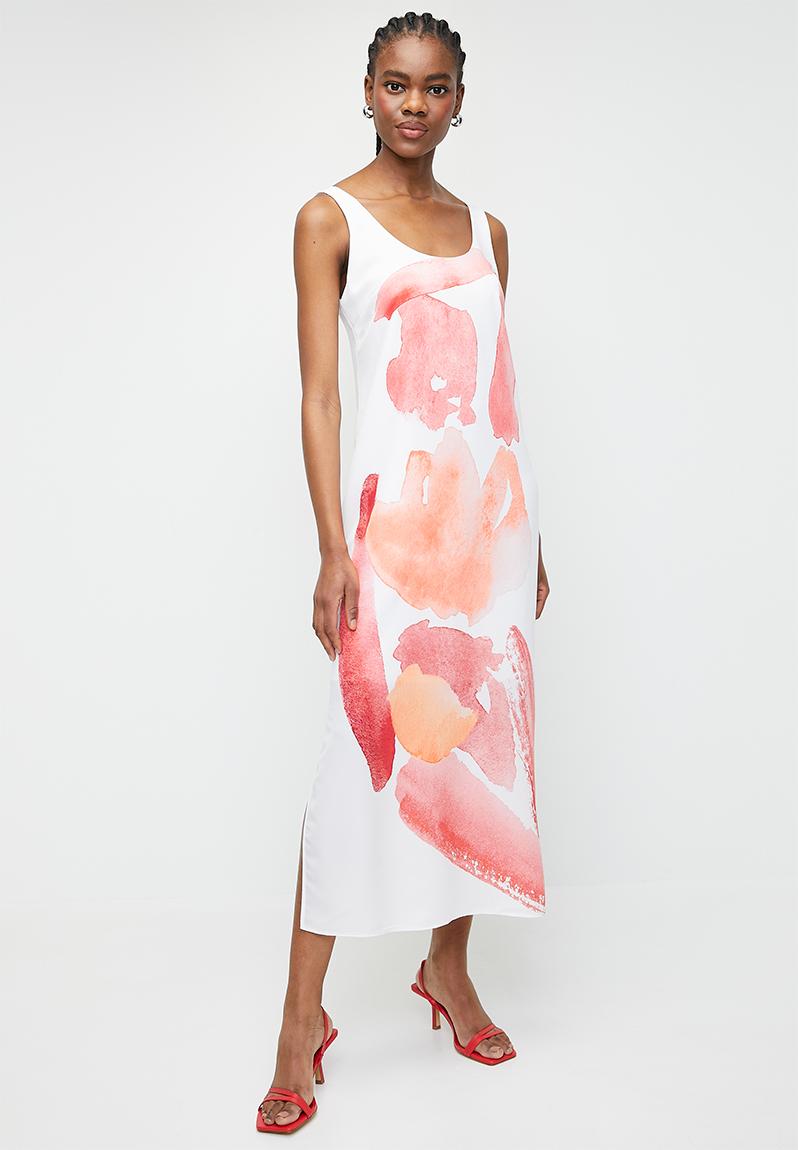Bold print tank maxi dress - engineered painted people