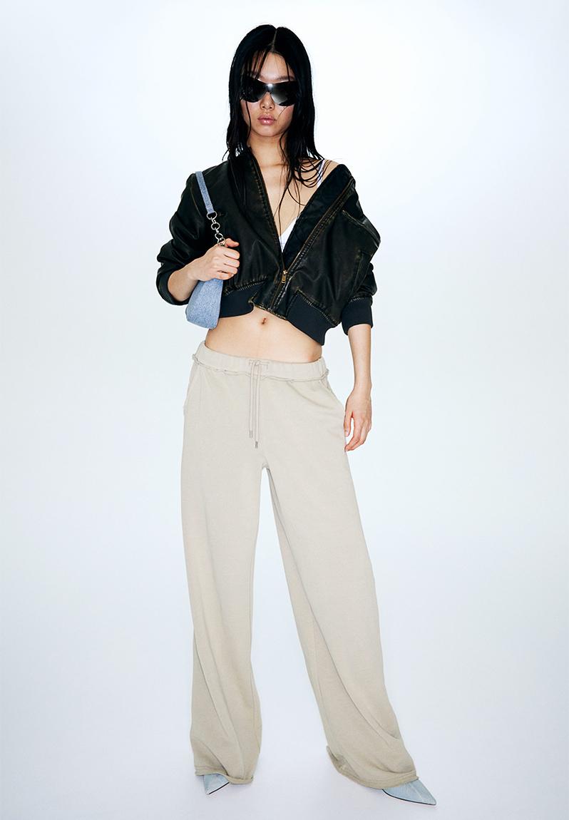 Straight joggers - beige,grey - 1224298002