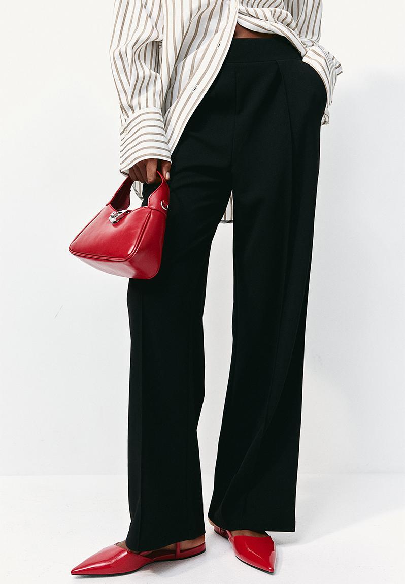 High-waisted tailored trousers - black - 1091186001
