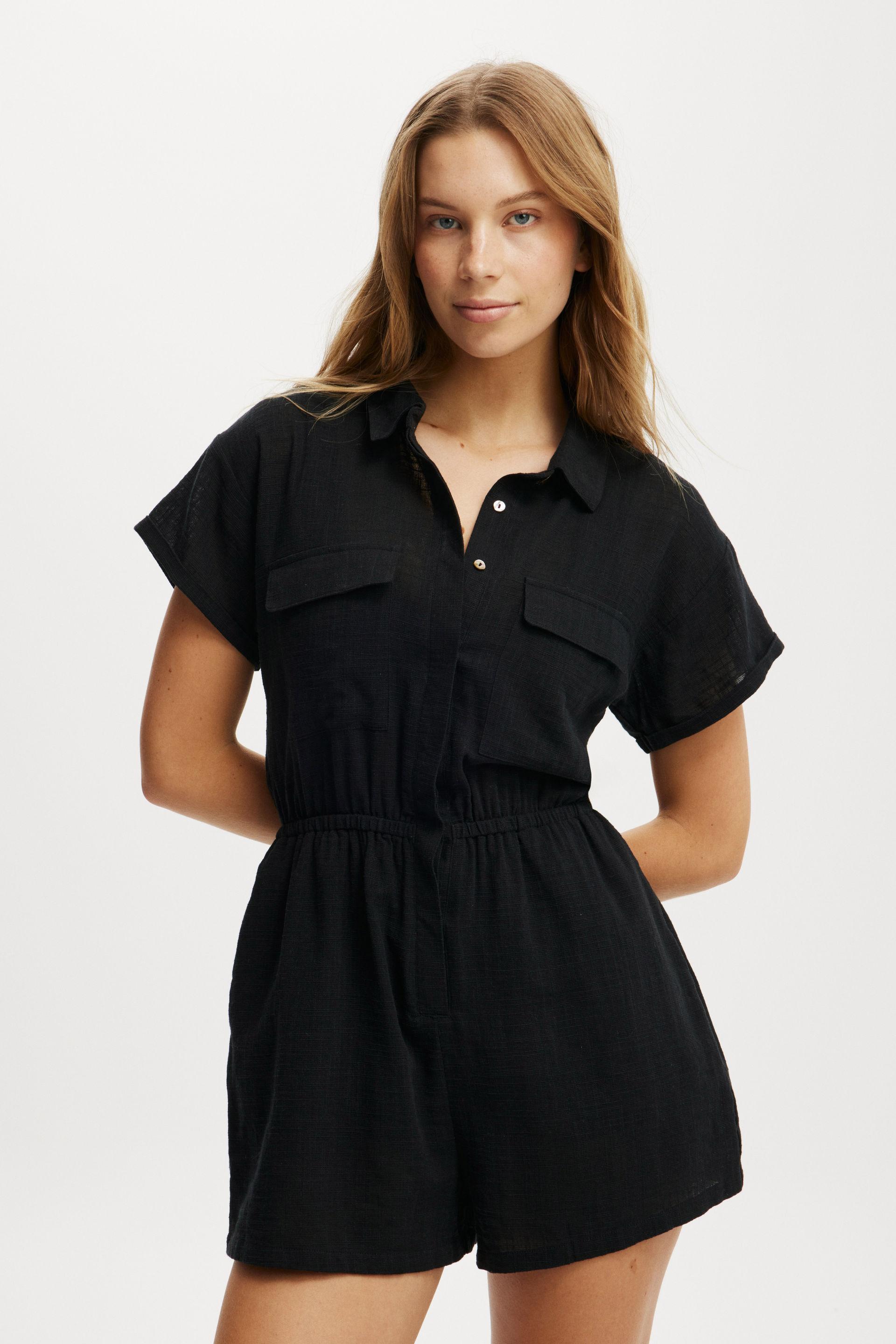 The Essential Beach Playsuit - Black Cotton On Kaftans & Cover Ups ...