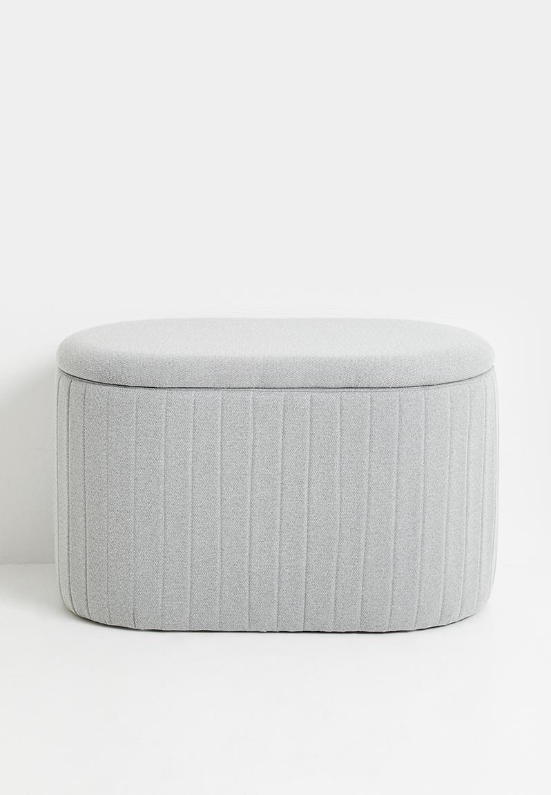 Polly storage ottoman - Grey