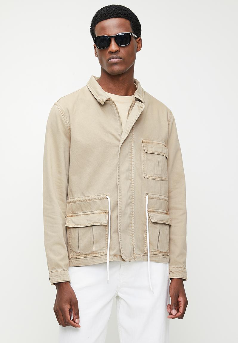 Workwear denim jacket - ecru