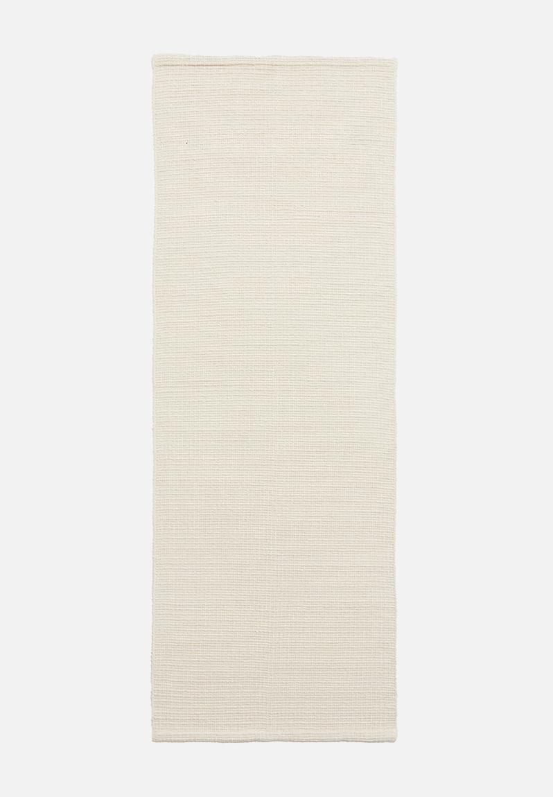 Cotton runner rug - natural white - 1231209001
