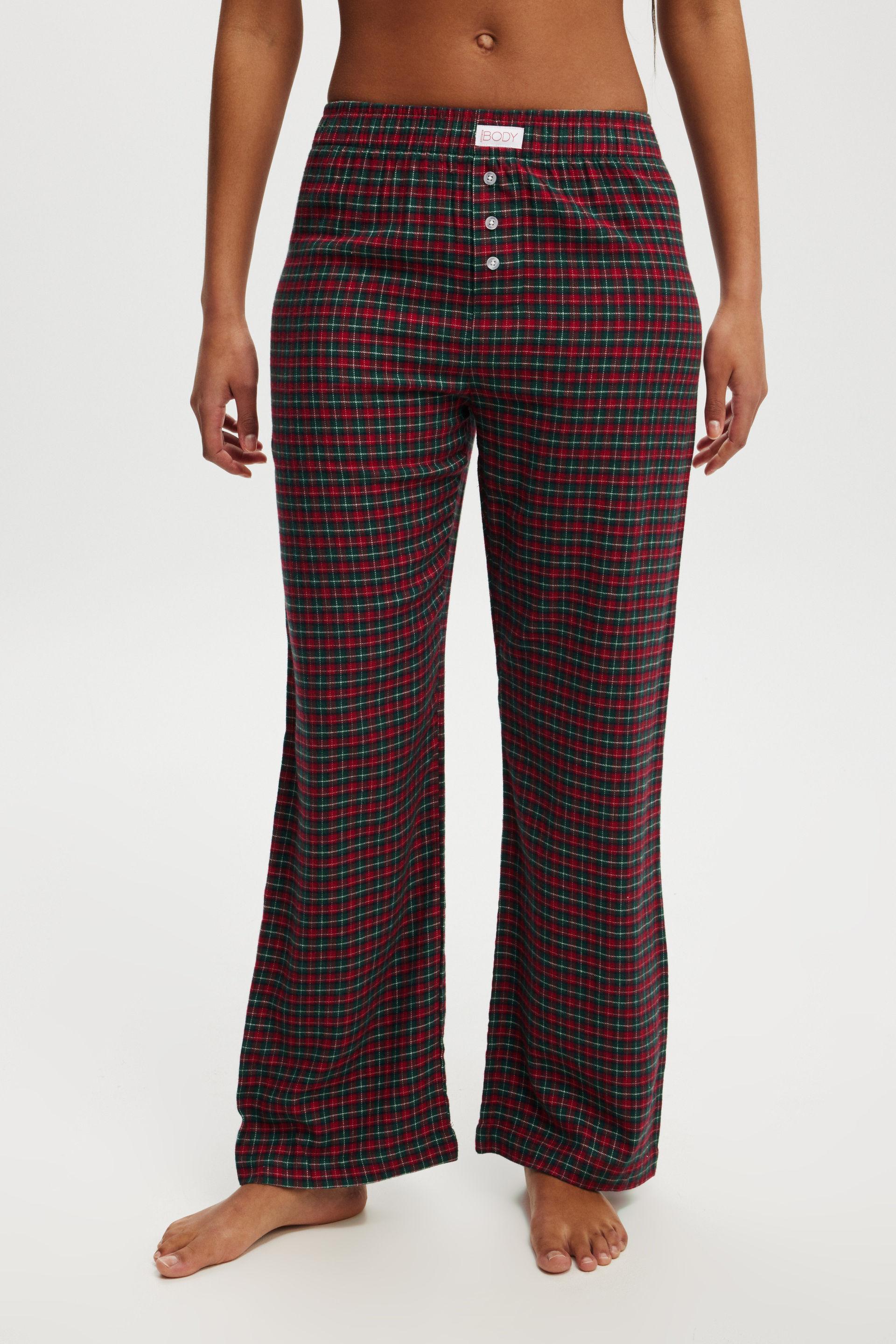 Flannel Boyfriend Boxer Pant - Chrissy Check/Red