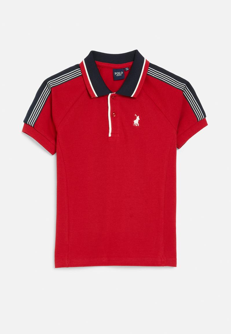 Boys jackson raglan sleeve golfer - samba red POLO Tops | Superbalist.com