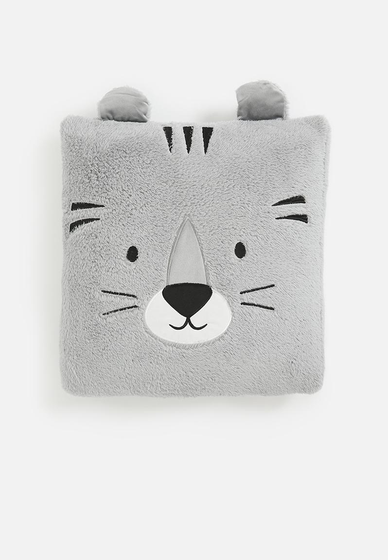 Tiger cuddle cushion - grey