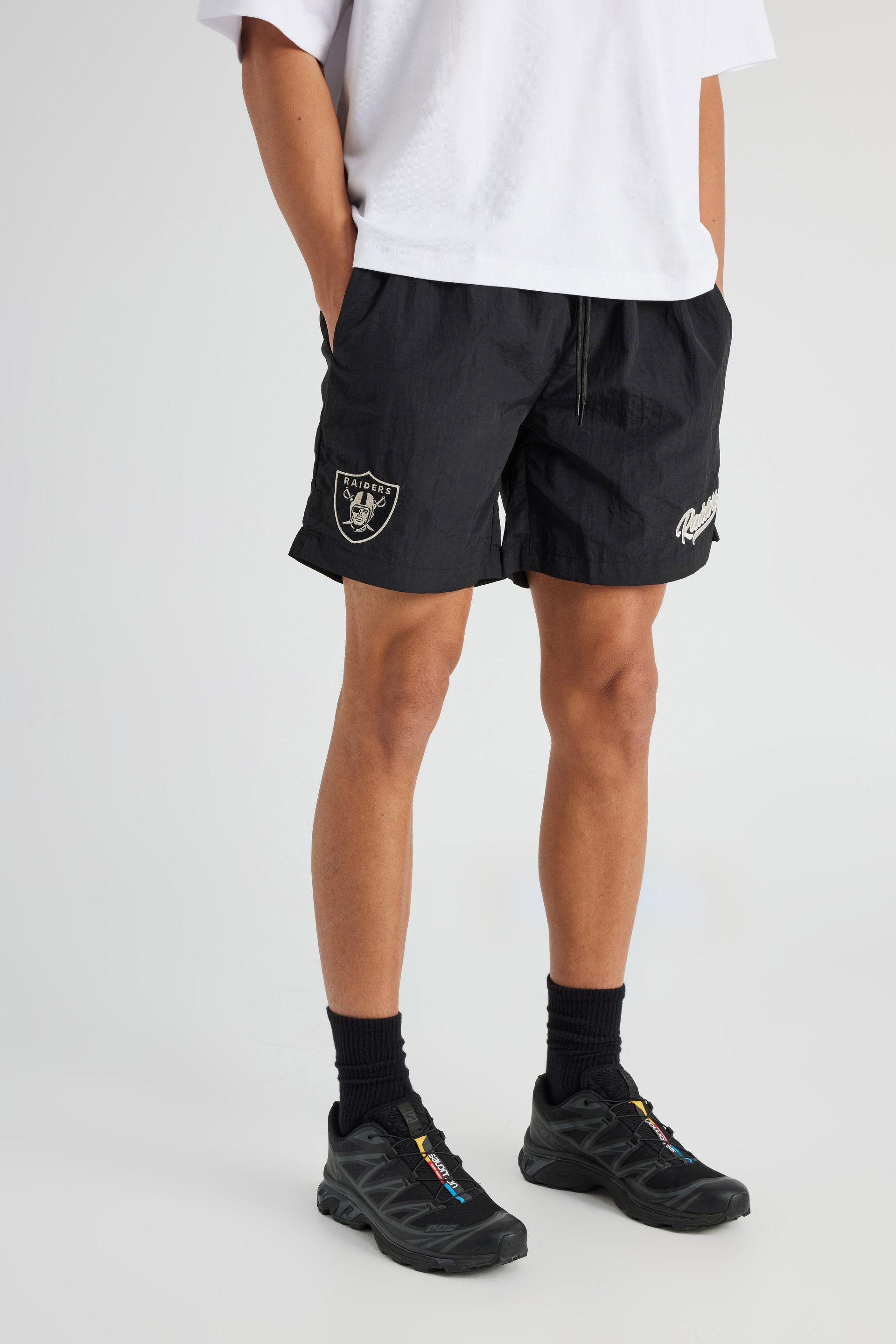 Nfl Street Short - Lcn Nfl Black/Raiders Leg Script