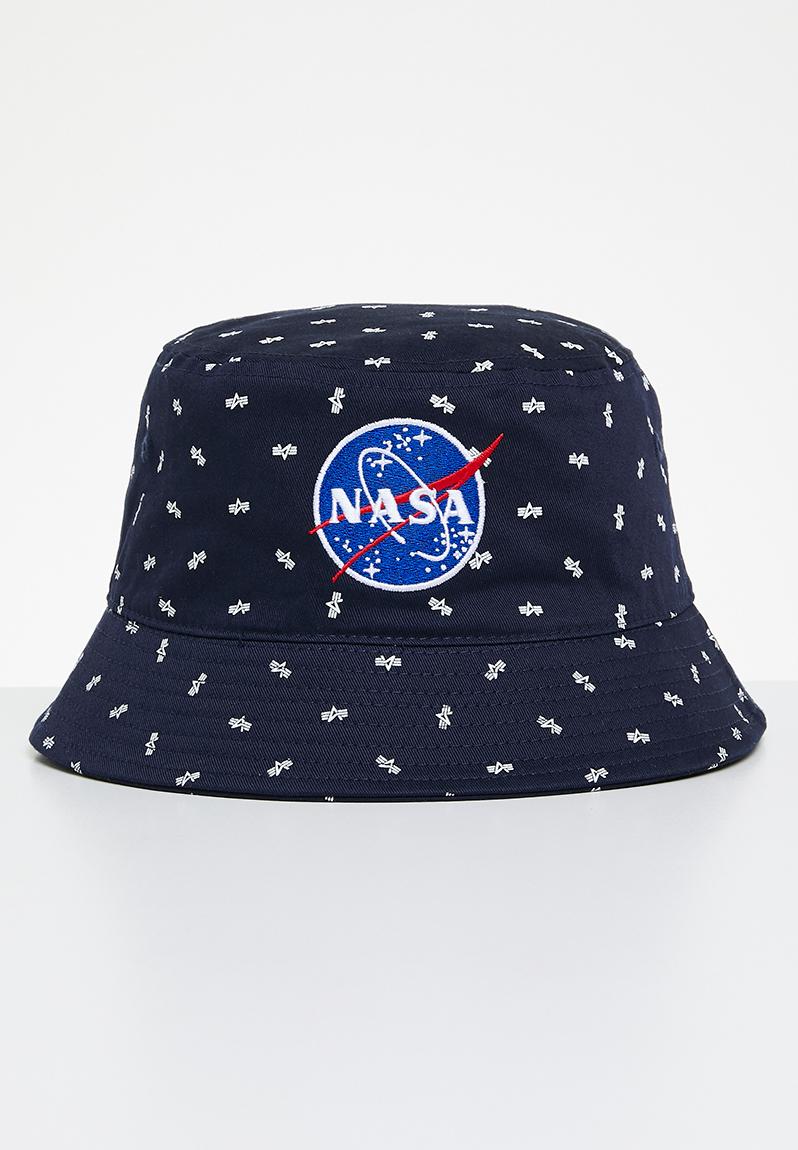 Nasa Aop Bucket Hat - Navy