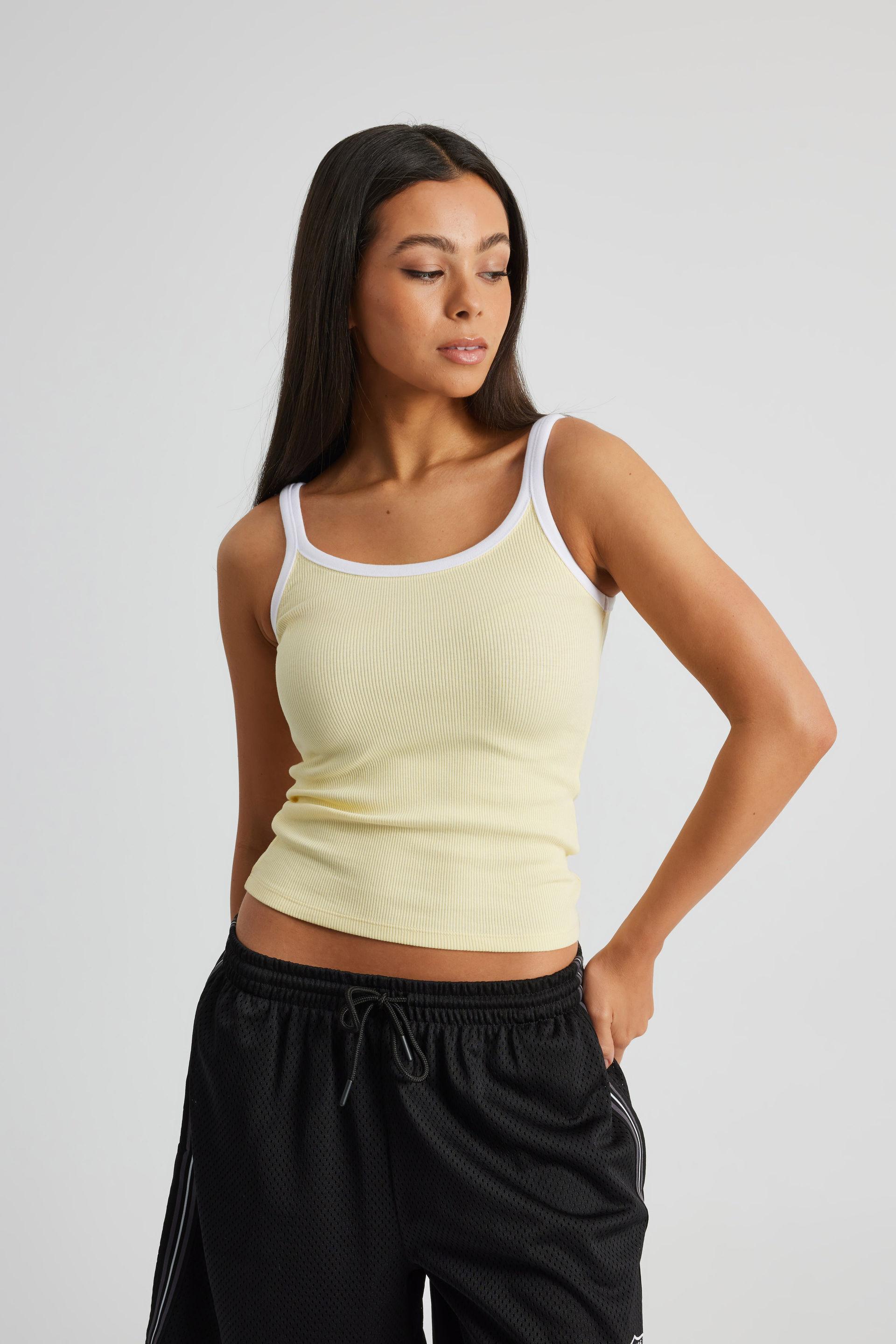 Longline Tank - Yellow/White