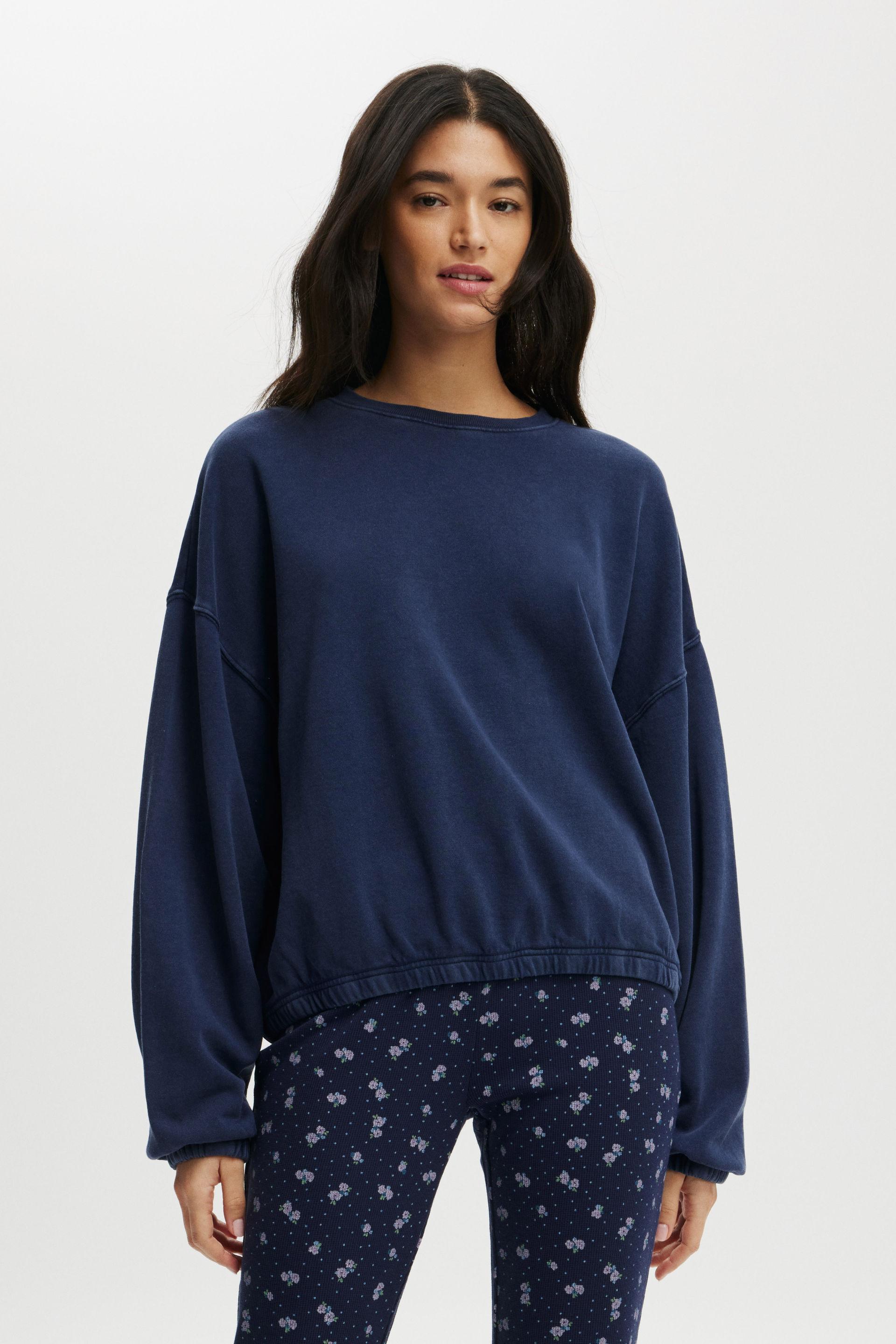 Cozy Sleep Crew Neck Fleece - Voyage Blue