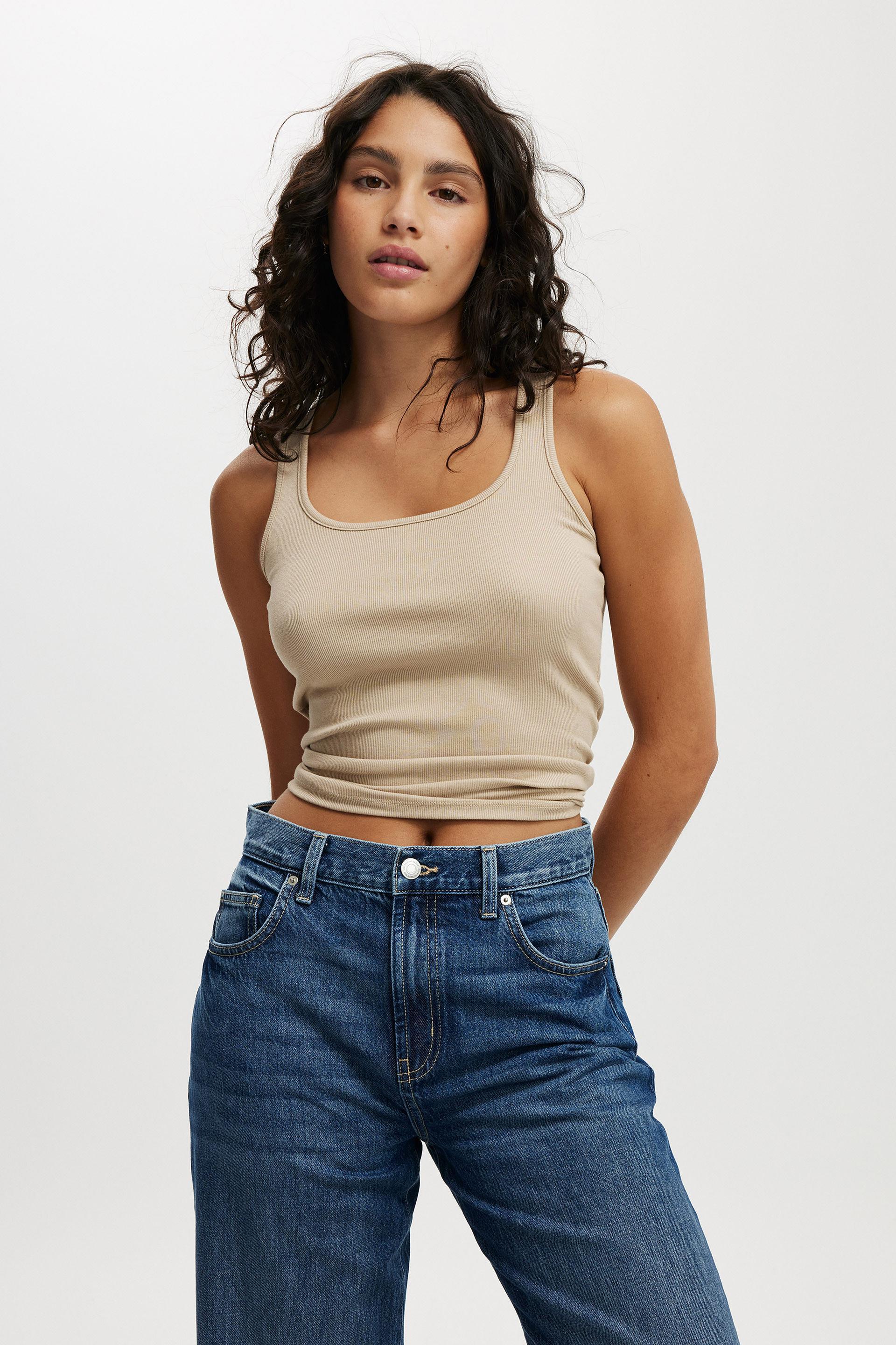 Byron Scoop Tank - Mid Taupe Cotton On T-Shirts, Vests & Camis ...