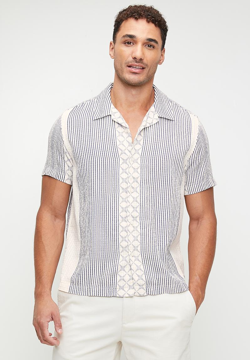 Short sleeve meyer dobby shirt - dreamy moon multi