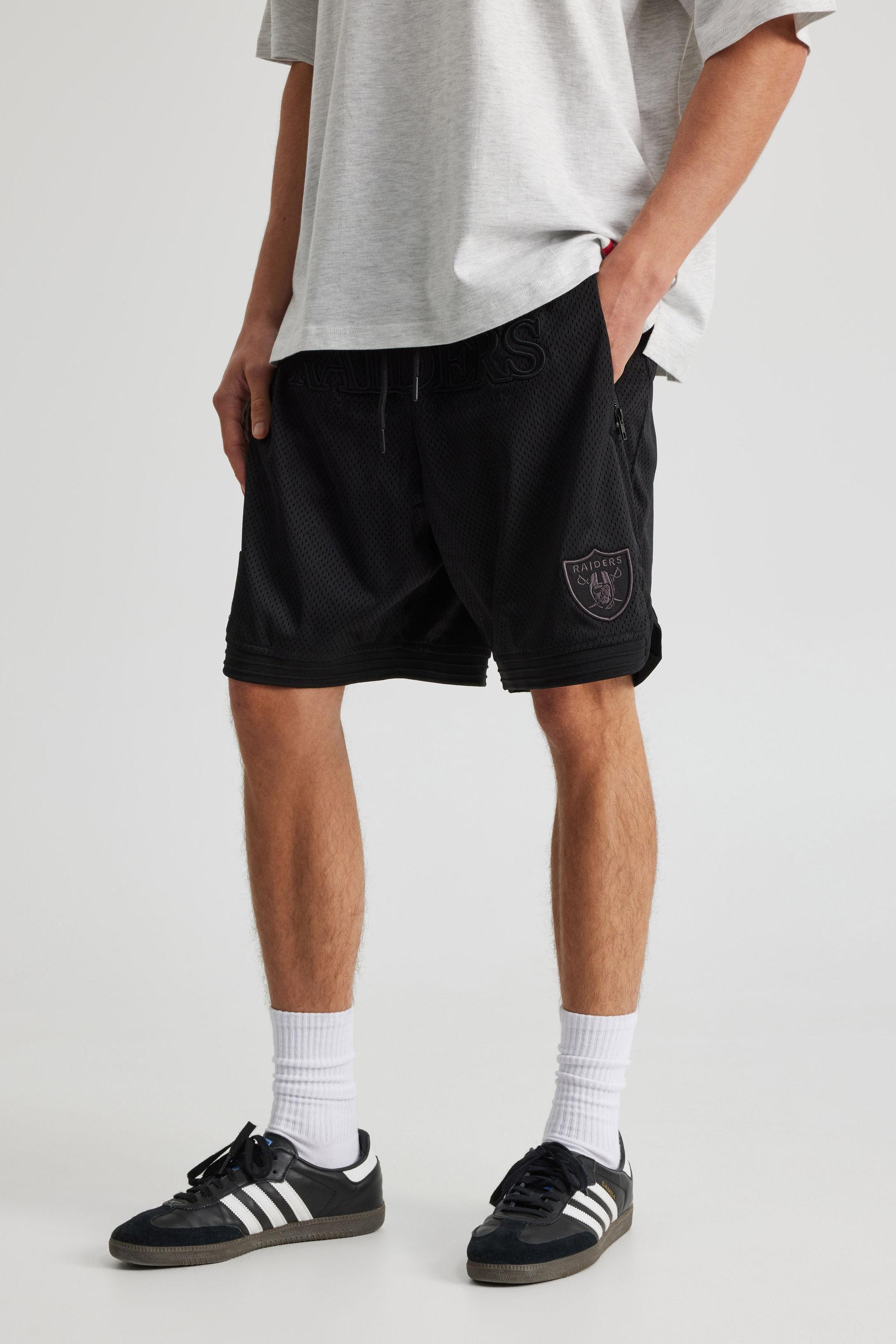 Nfl Basketball Short - Lcn Nfl Black/Raiders New Stealth