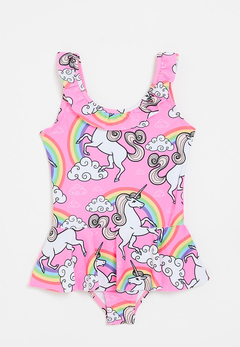 One piece swim suit - pink