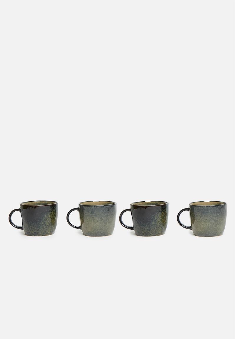 Ivy mugs set of 4 - Black