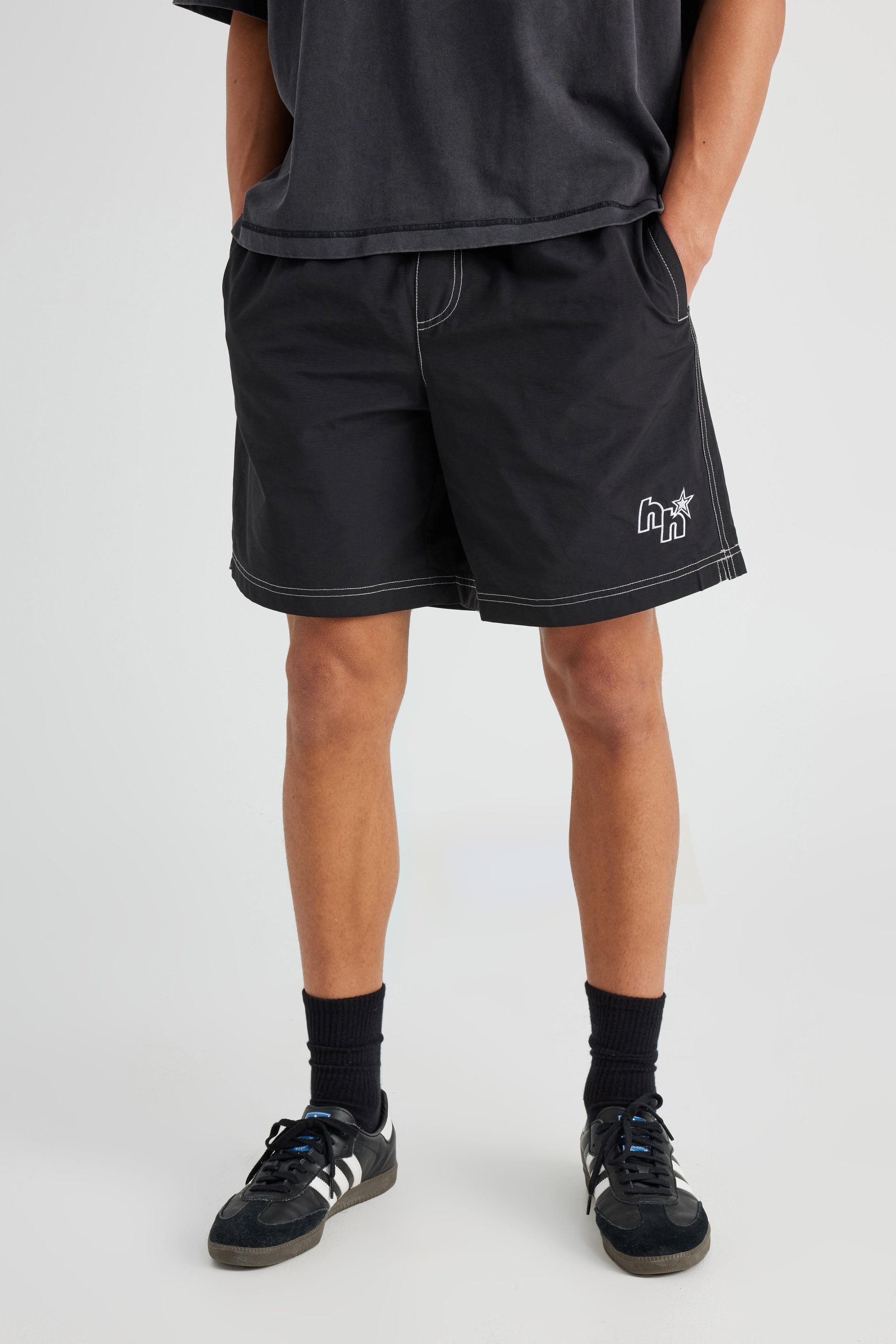 Half Half New Street Short - Black/Contrast Stitch