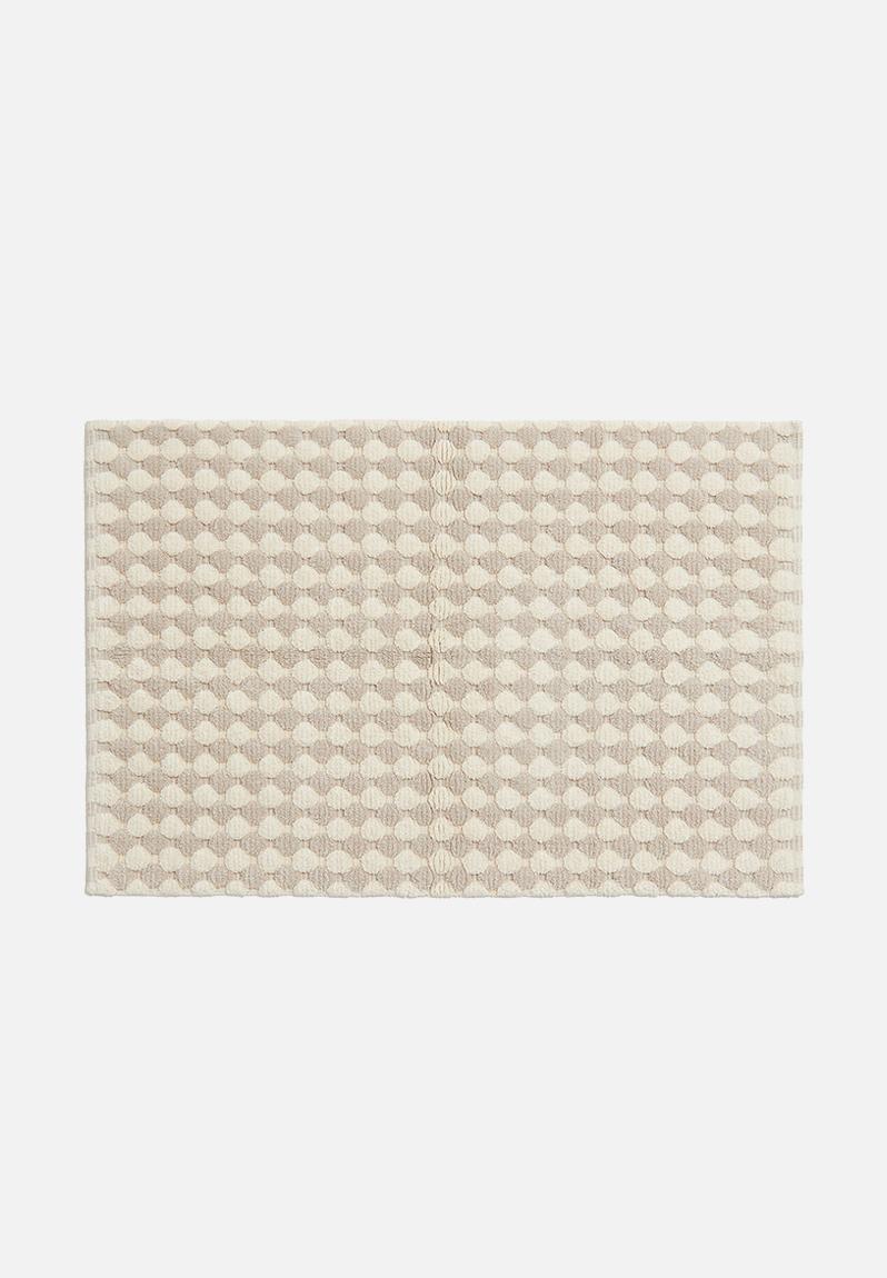 Patterned cotton bath mat - light mole spotted - 1257784001