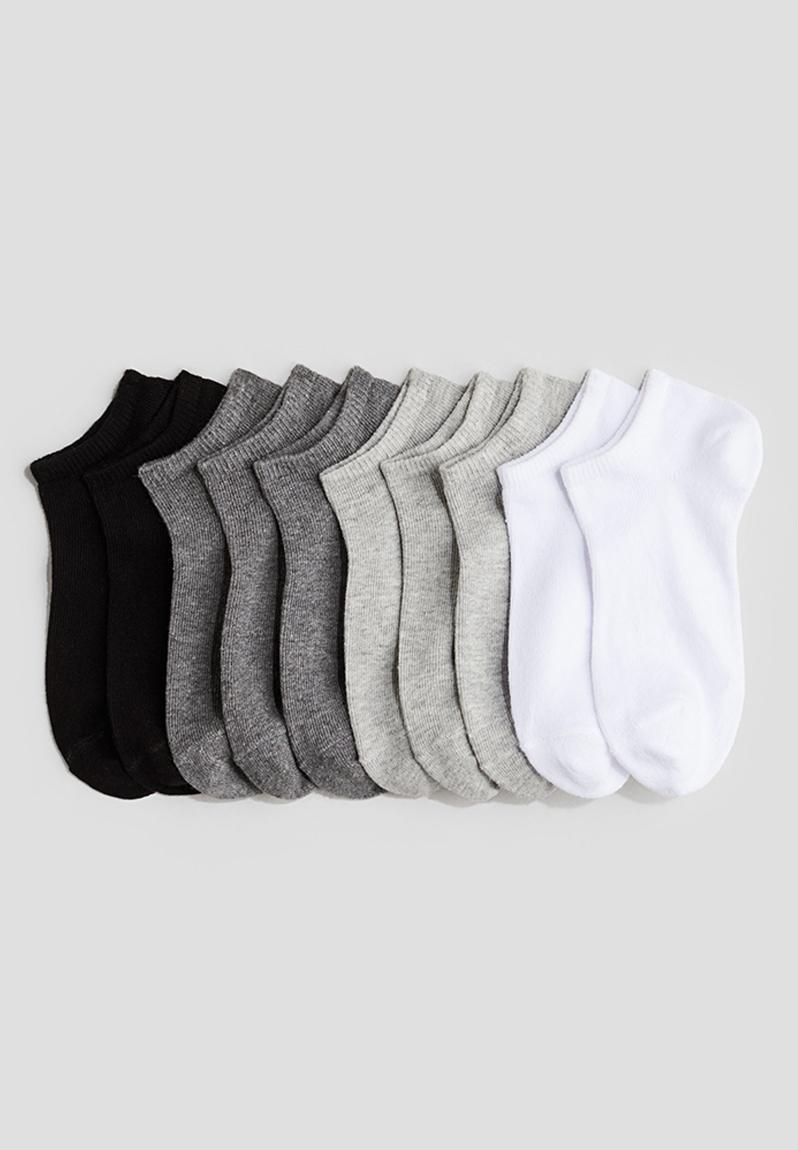 10-pack trainer socks - grey marl/black - 1260277001