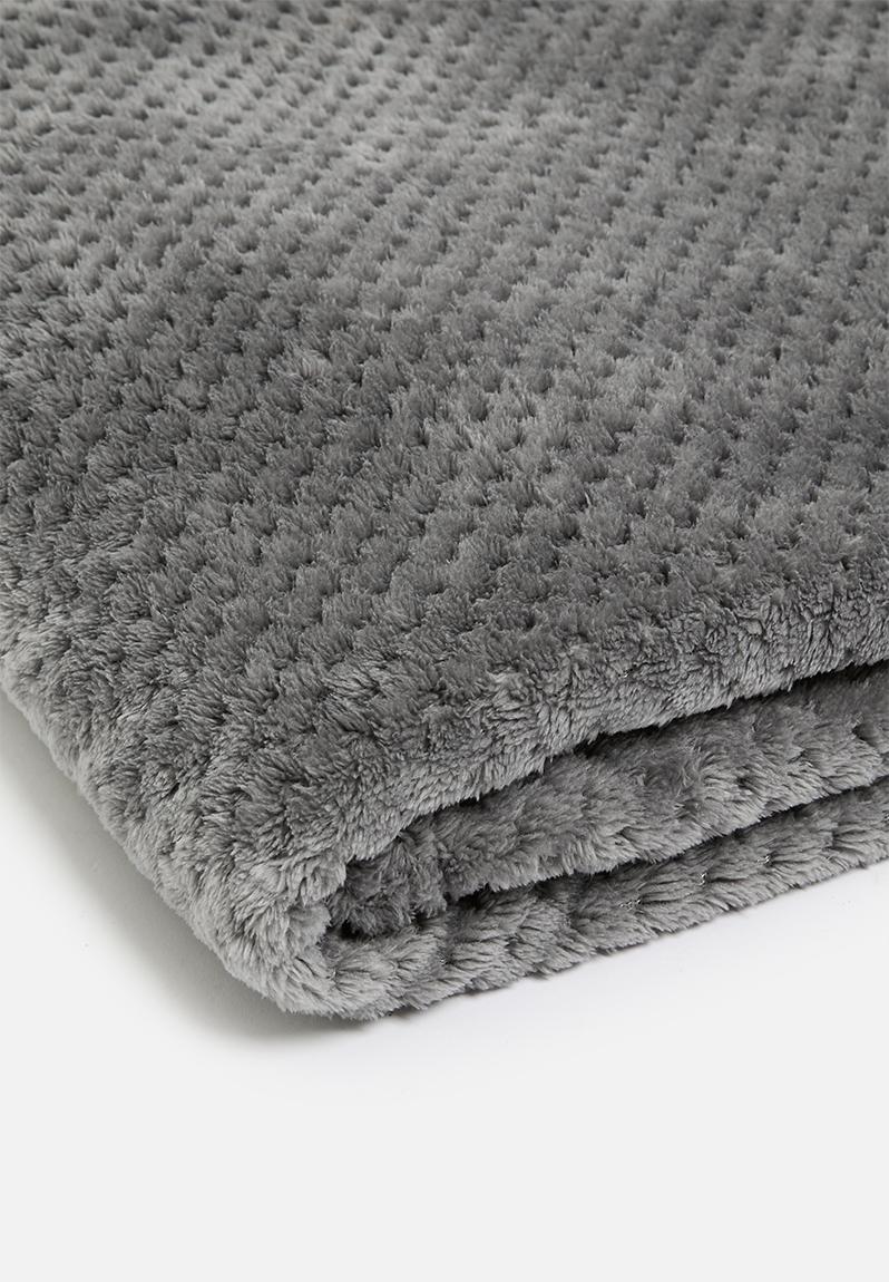 Waffle Plush Fleece - Grey