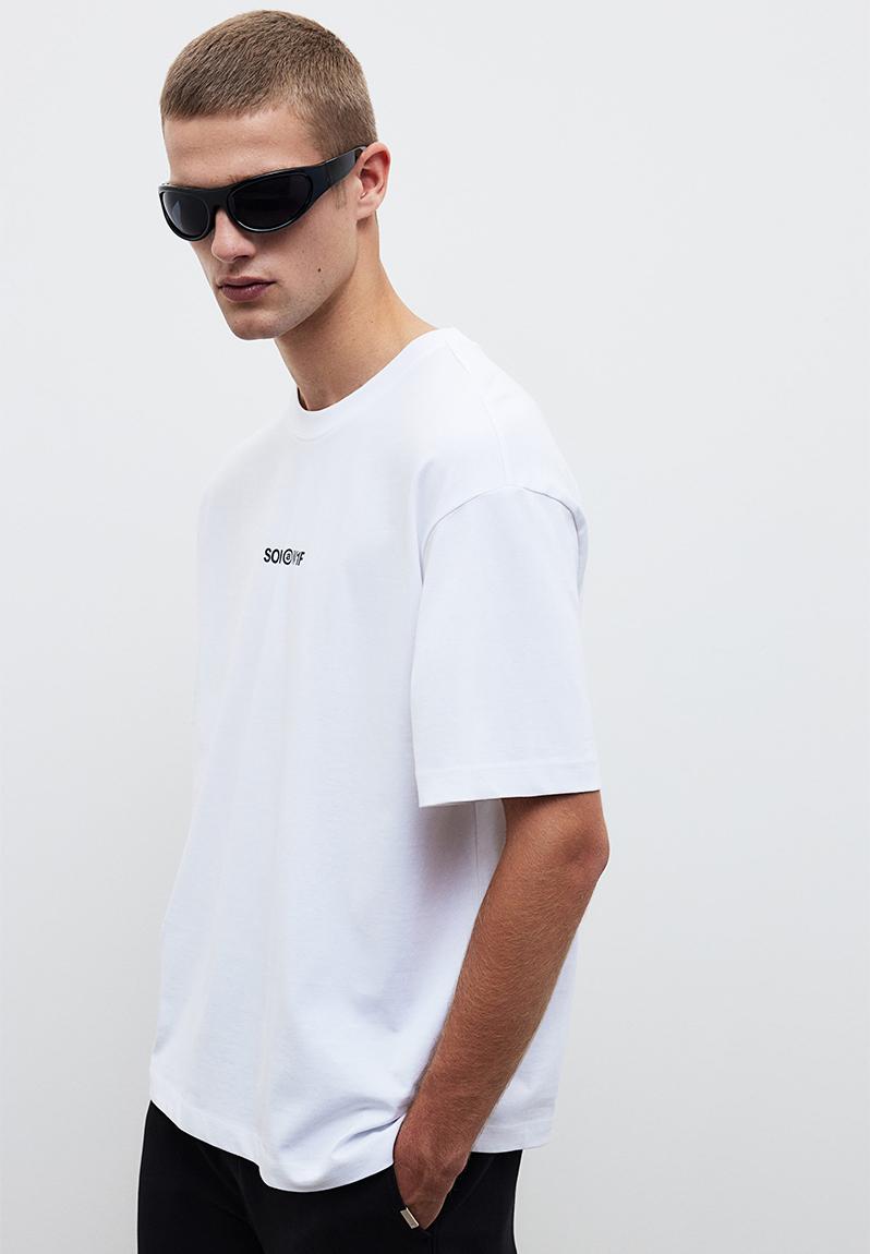 Loose fit printed t-shirt - white/soho - 1227157005 H&M T-Shirts ...