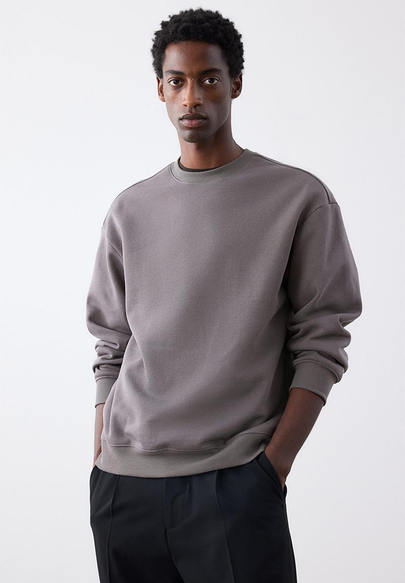 Loose fit sweatshirt - greige - 0970818079