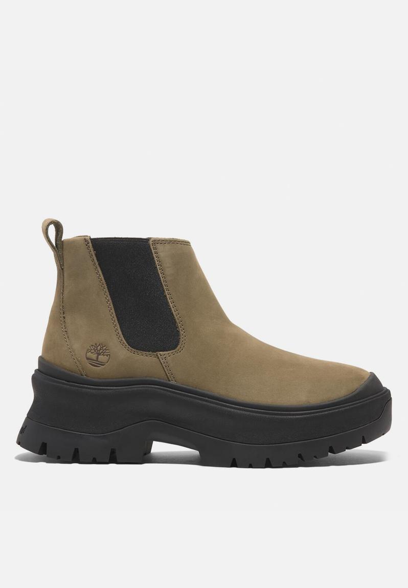 Roxie Lane Mid Chelsea Boot - Olive Nubuck