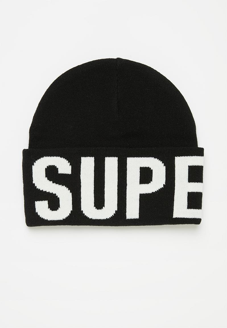 Branded Knitted Beanie - Black