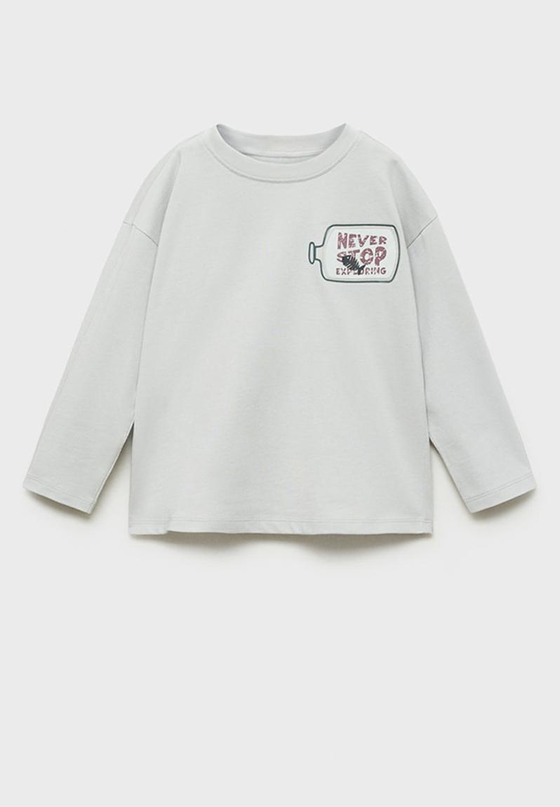 T-shirt stop - light pastel gray