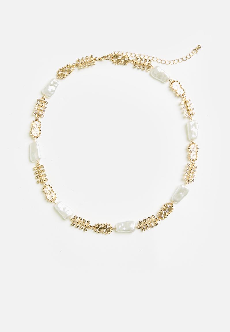 Anna irregular pearl necklace - gold Tessa Design Jewellery | Superbalist