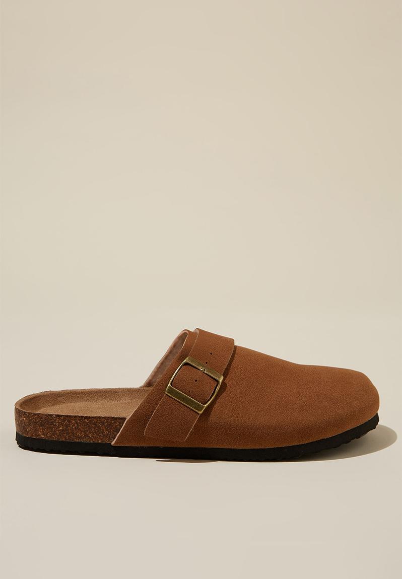 Rex buckle mule - sienna brown micro
