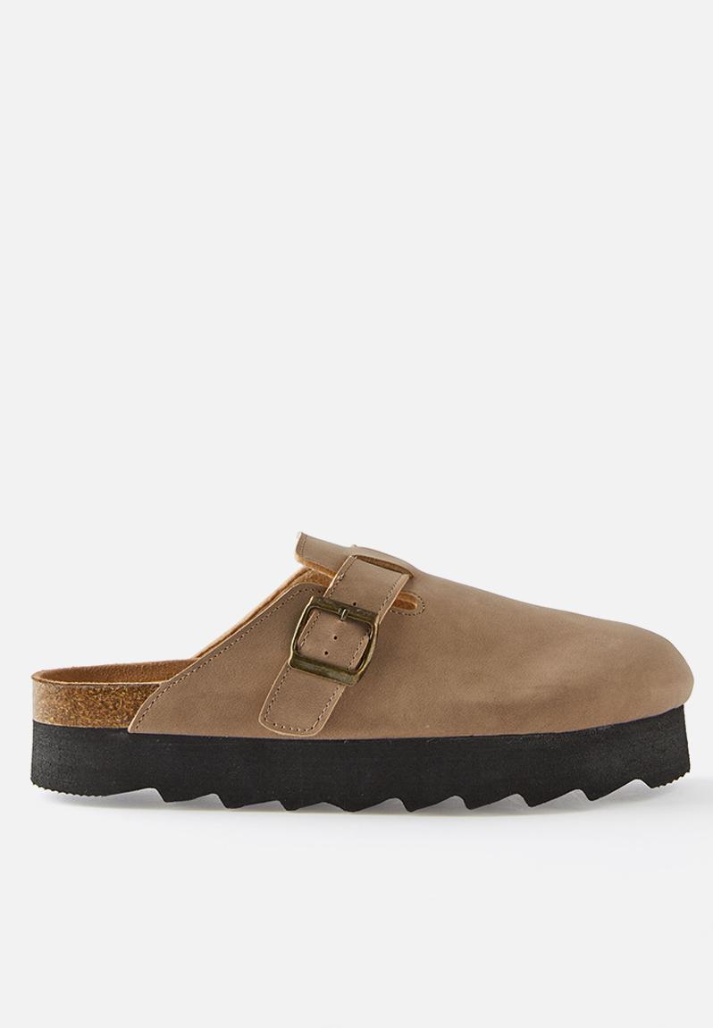 Rex flatform mule - roebuck nubuck