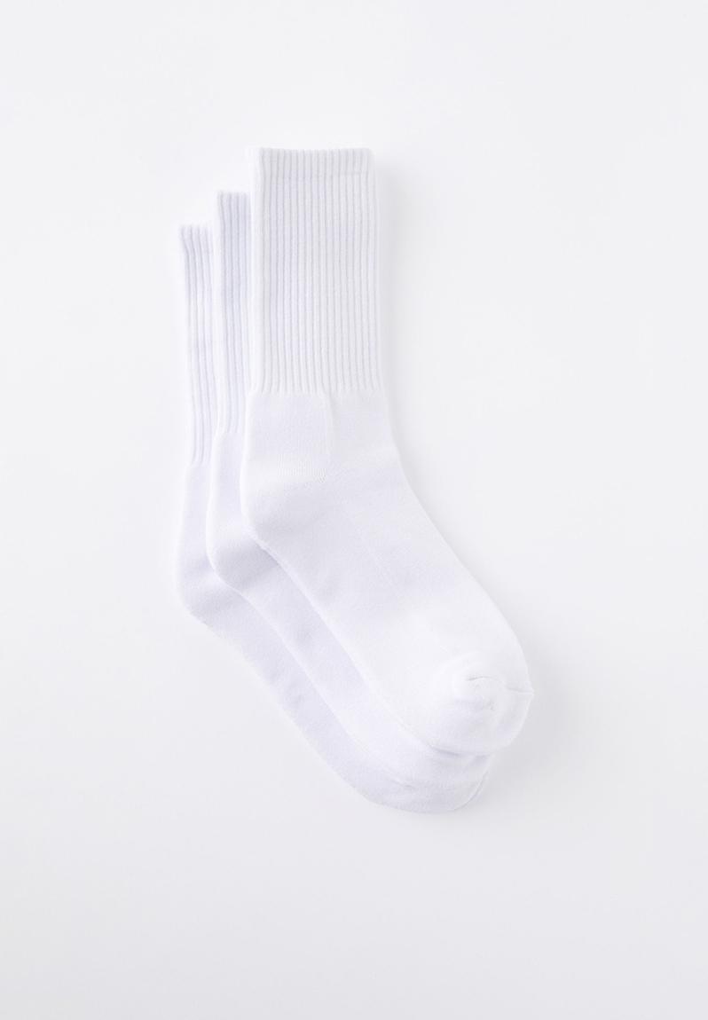 3 Pack Essential Socks - White