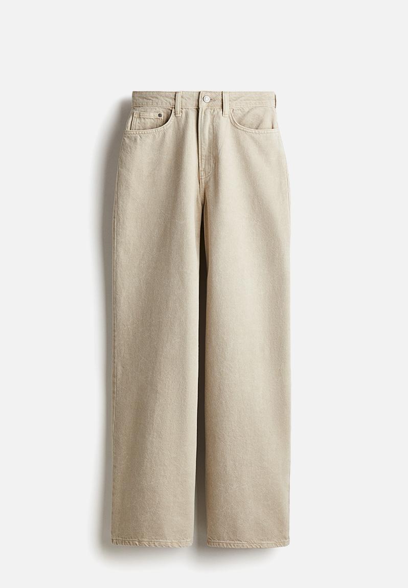 Curvy fit wide ultra high jeans - dusty beige - 1236089009