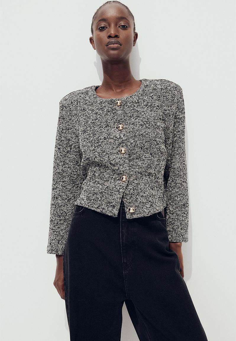 Short jacket - black salt and pepper - 1262045003 H&M Jackets ...