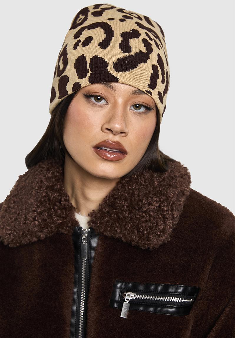 Leopard Knitted Beanie - leopard