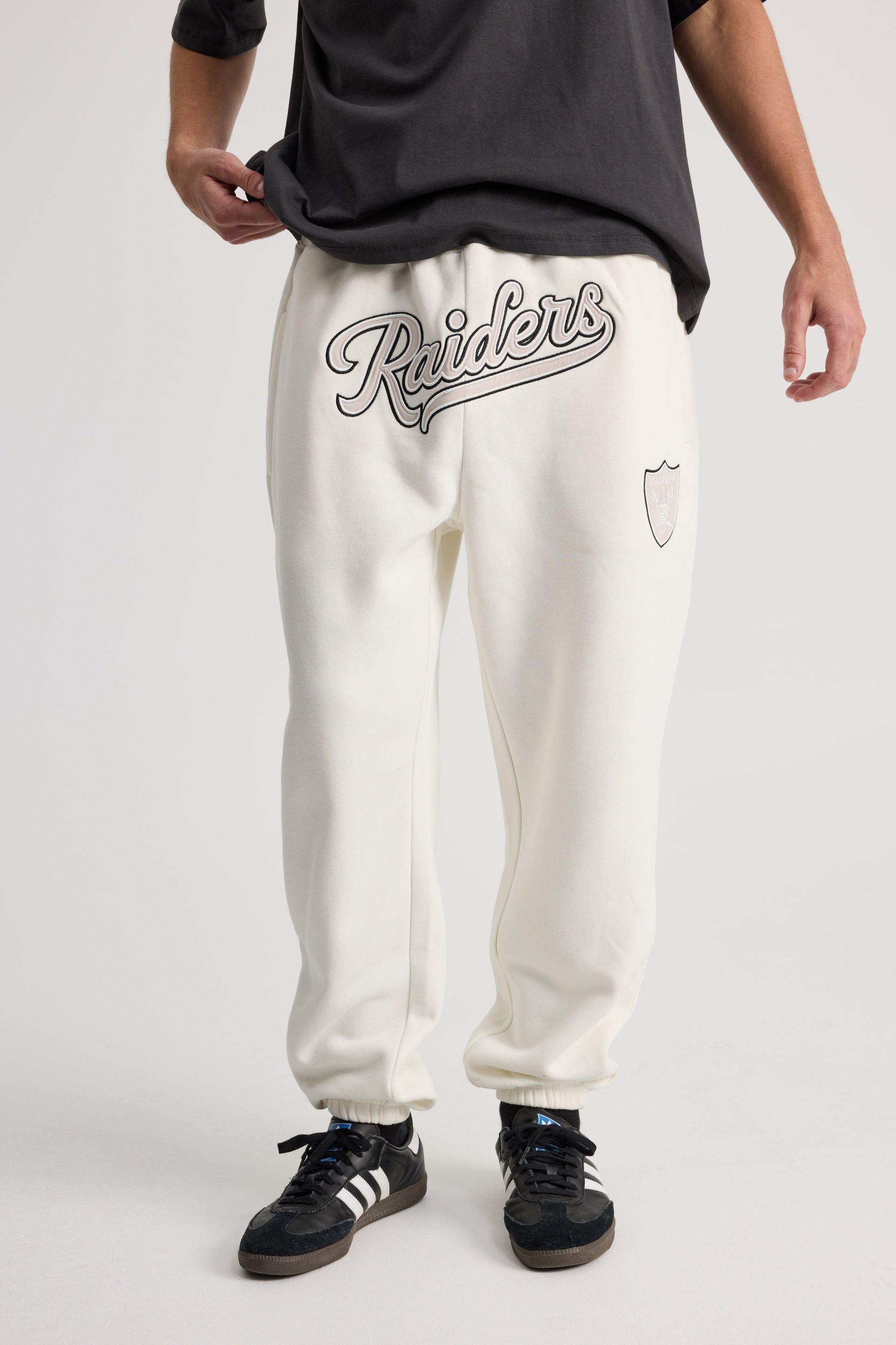 Nfl Track Pant - Lcn Nfl Eggshell/Raiders Patch