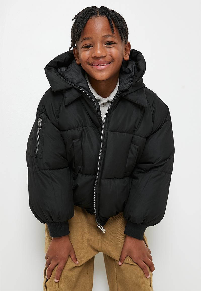 Hooded puffer jacket-black6 Pop Candy Jackets & Knitwear | Superbalist.com