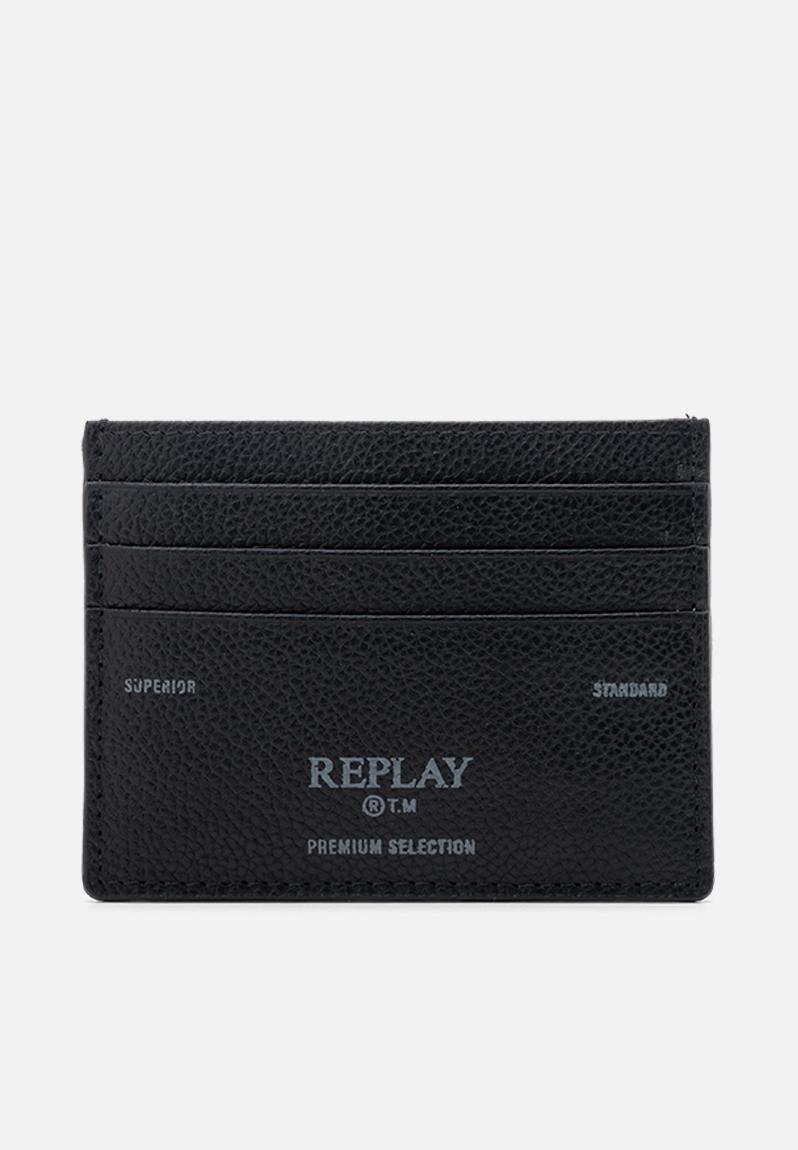 Cow Hammered Leather Wallet - Black2 Replay Bags & Wallets ...