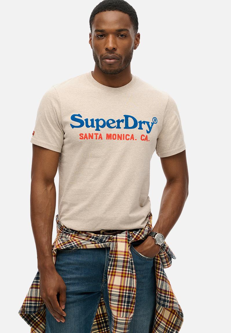 Venue Duo Logo T Shirt - Lavin Beige Marl
