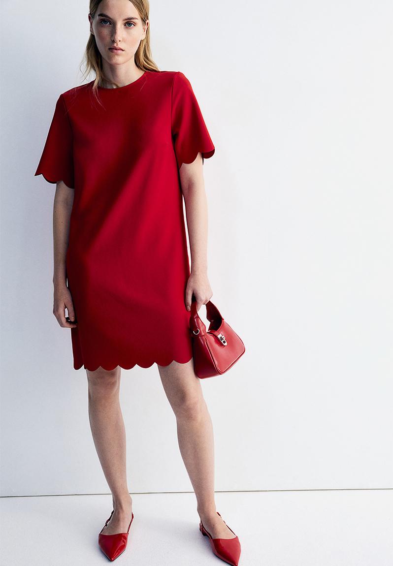 Scalloped dress - red - 1242746003 H&M Formal | Superbalist.com