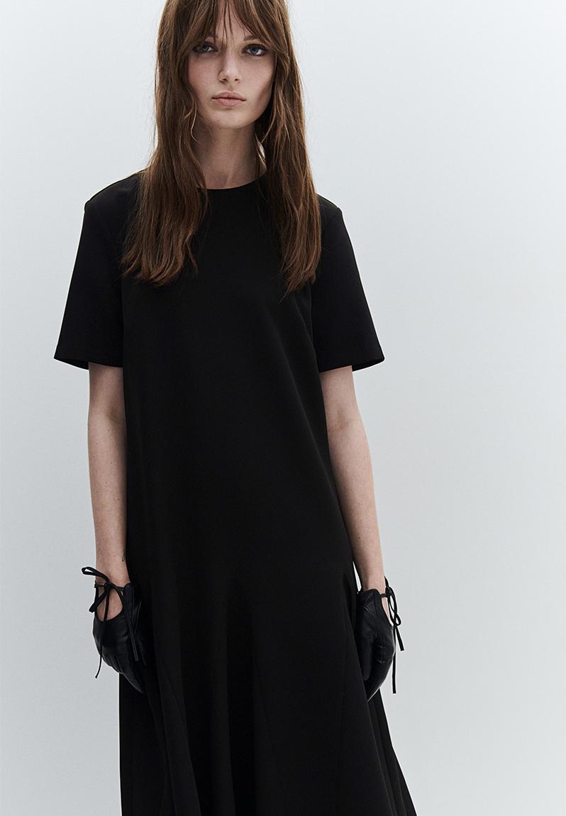 Flared-skirt twill dress - black - 1253266001 H&M Formal | Superbalist.com